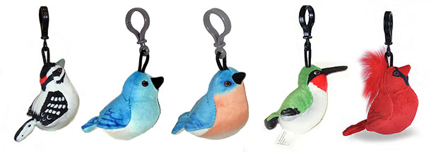 Plush Toy Bird Keychains including Penguins, Puffins, Snowy Owls and ...